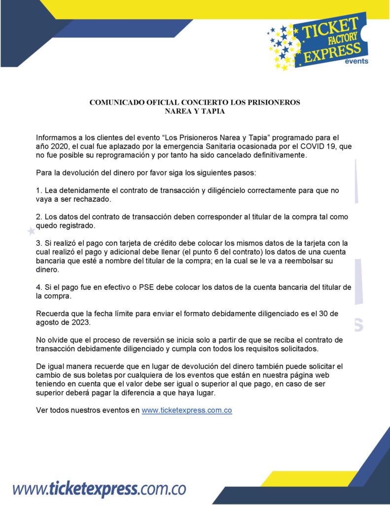 CONCIERTO EN VIVO LOS PRISIONEROS - Ticket Express