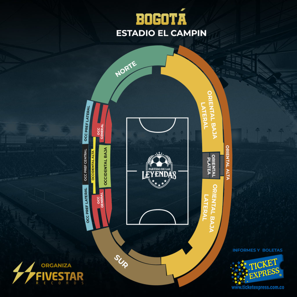 PARTIDO DE LAS LEYENDAS - BOGOTÁ - Ticket Express